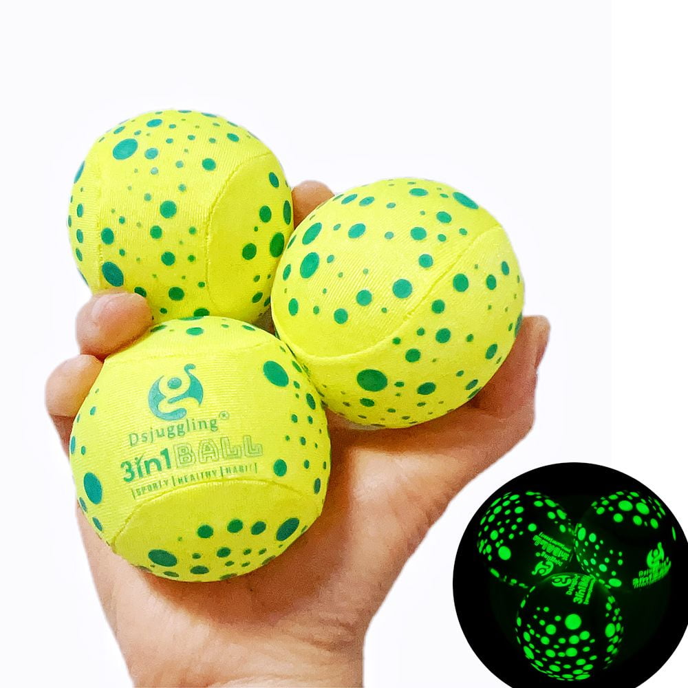VIPMOON Washable Juggling Ball for Beginners, 60mm 100g Each 3in1 Multi ...