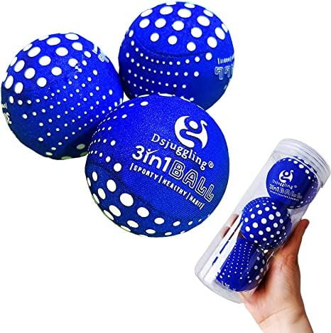 VIPMOON Washable Juggling Ball for Beginners, 60mm 100g Each 3in1 Multi ...