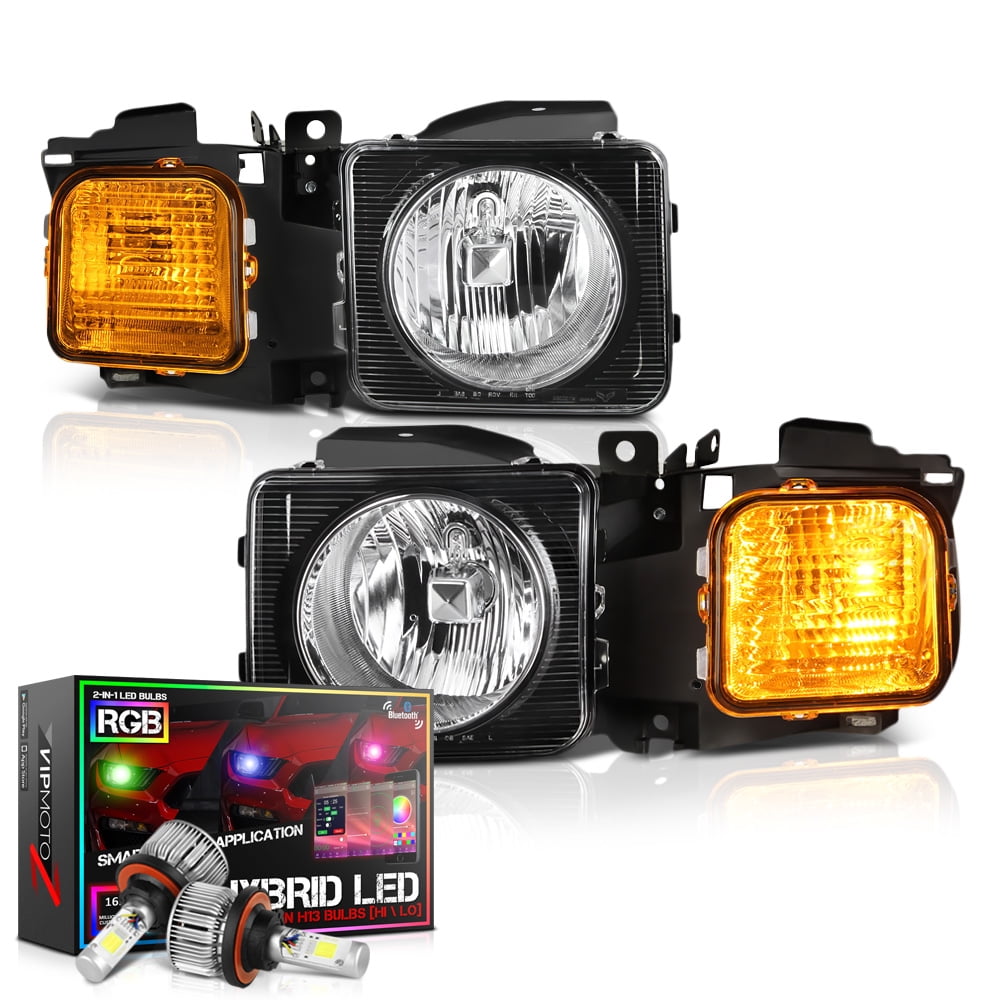 VIPMOTOZ Chrome Bezel OE-Style Headlight Headlamp Assembly For 2006 ...