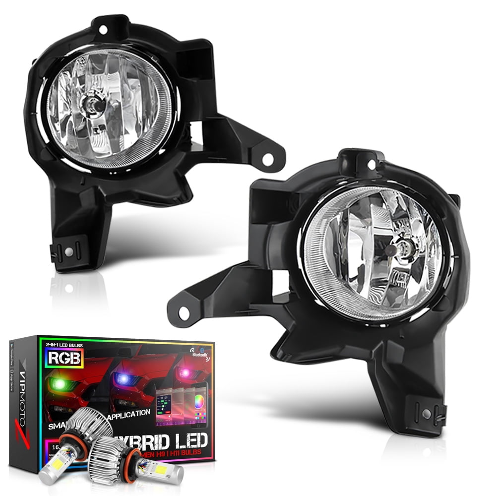 VIPMOTOZ Chrome Housing OE-Style Front Fog Light Driving Lamp Assembly For 2013-2015 Toyota RAV4 ...