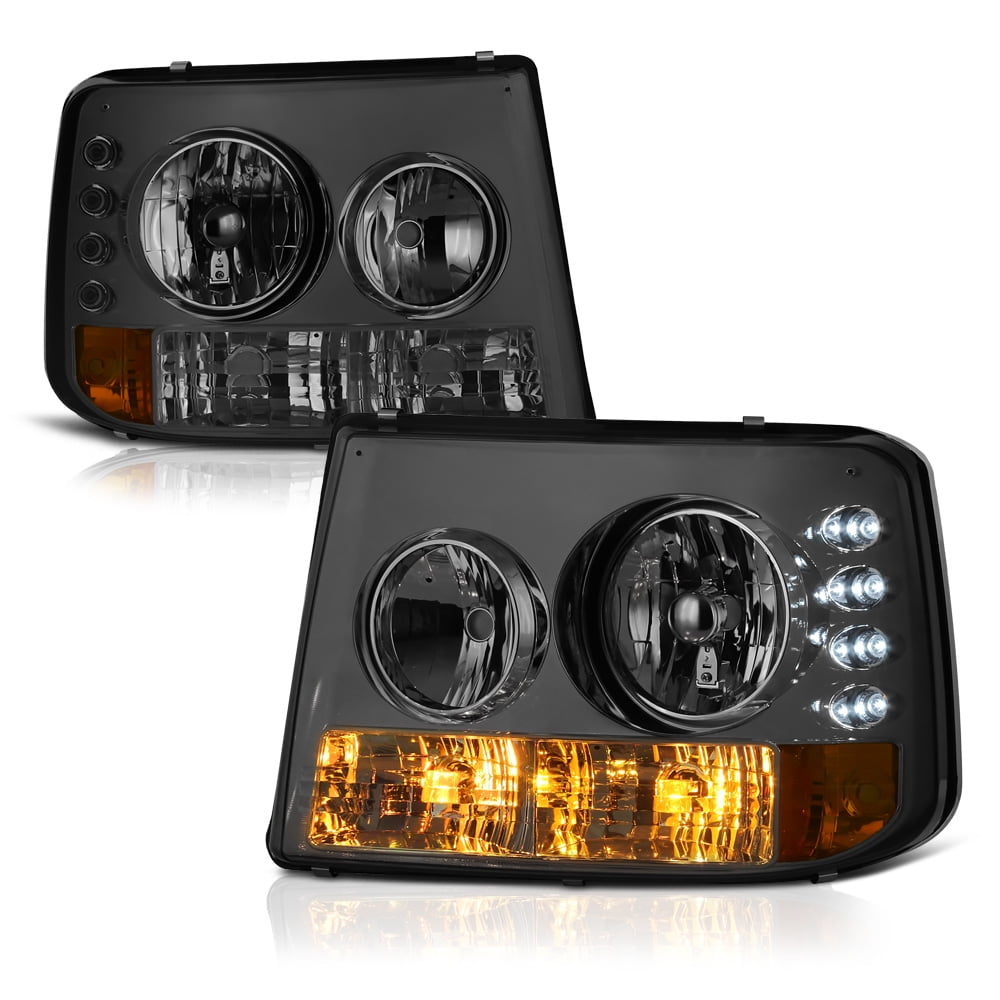 VIPMOTOZ Headlight & Bumper Lamp 1-Piece Conversion For 2000-2006 Chevy ...