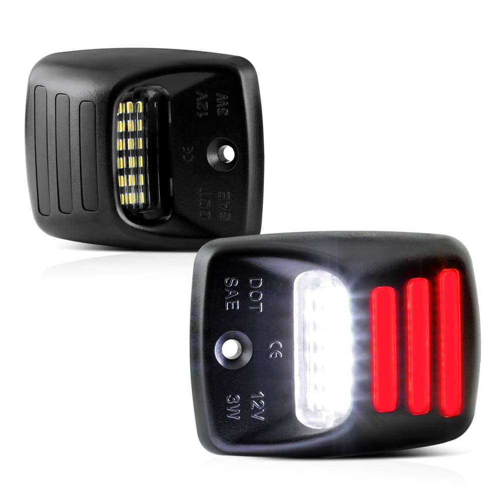 VIPMOTOZ Red OLED Neon MMF7 Tube Pure White SMD LED License Plate Light ...