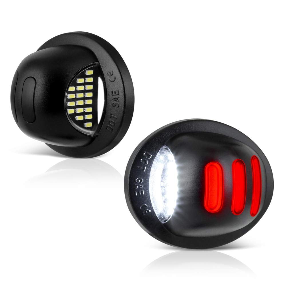 VIPMOTOZ Red OLED Neon SSF20 Tube Pure White LED License Plate Light ...