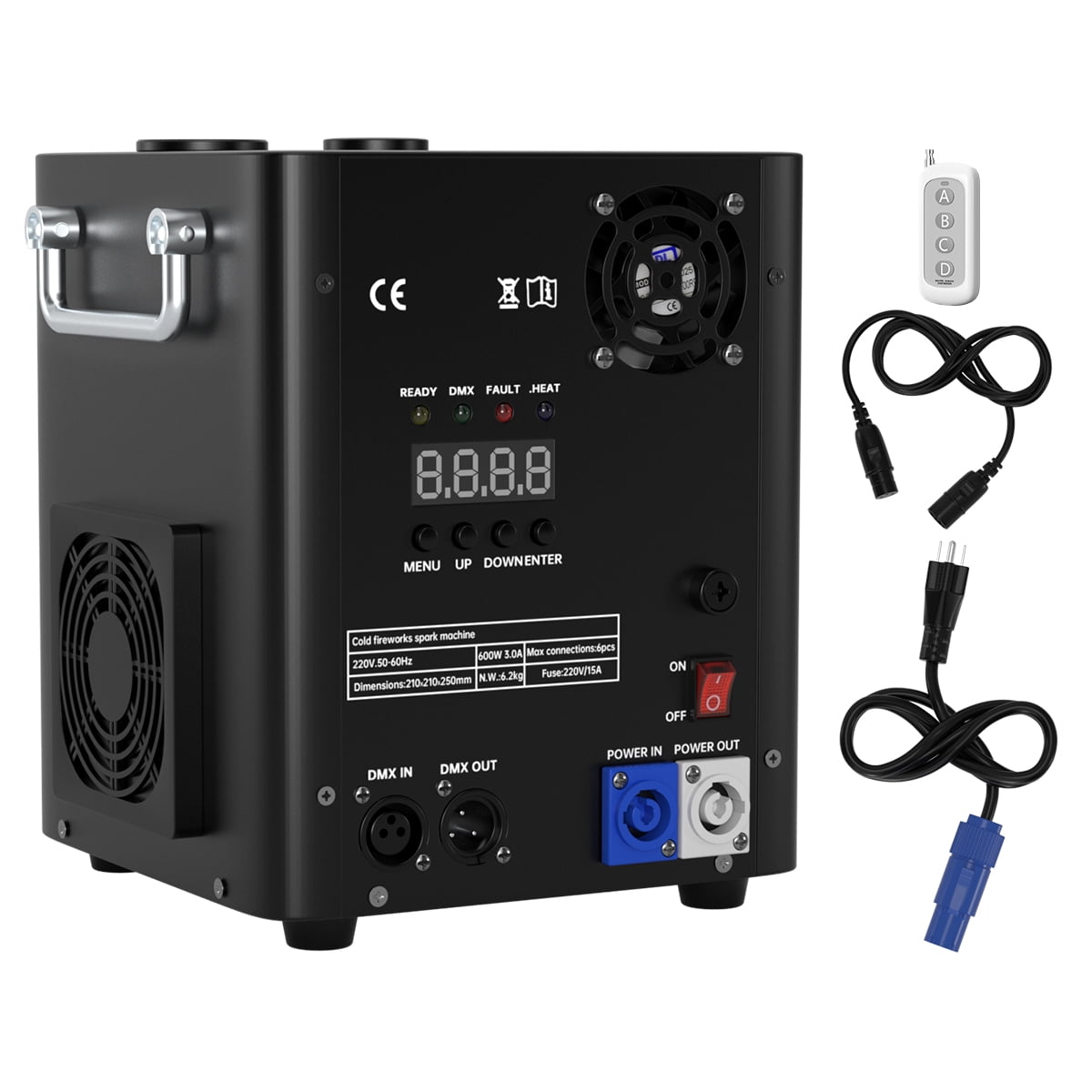 VIPQV 1-Pack Cold Spark Machine, 700W Output Fireworks Controllers, 5 ...