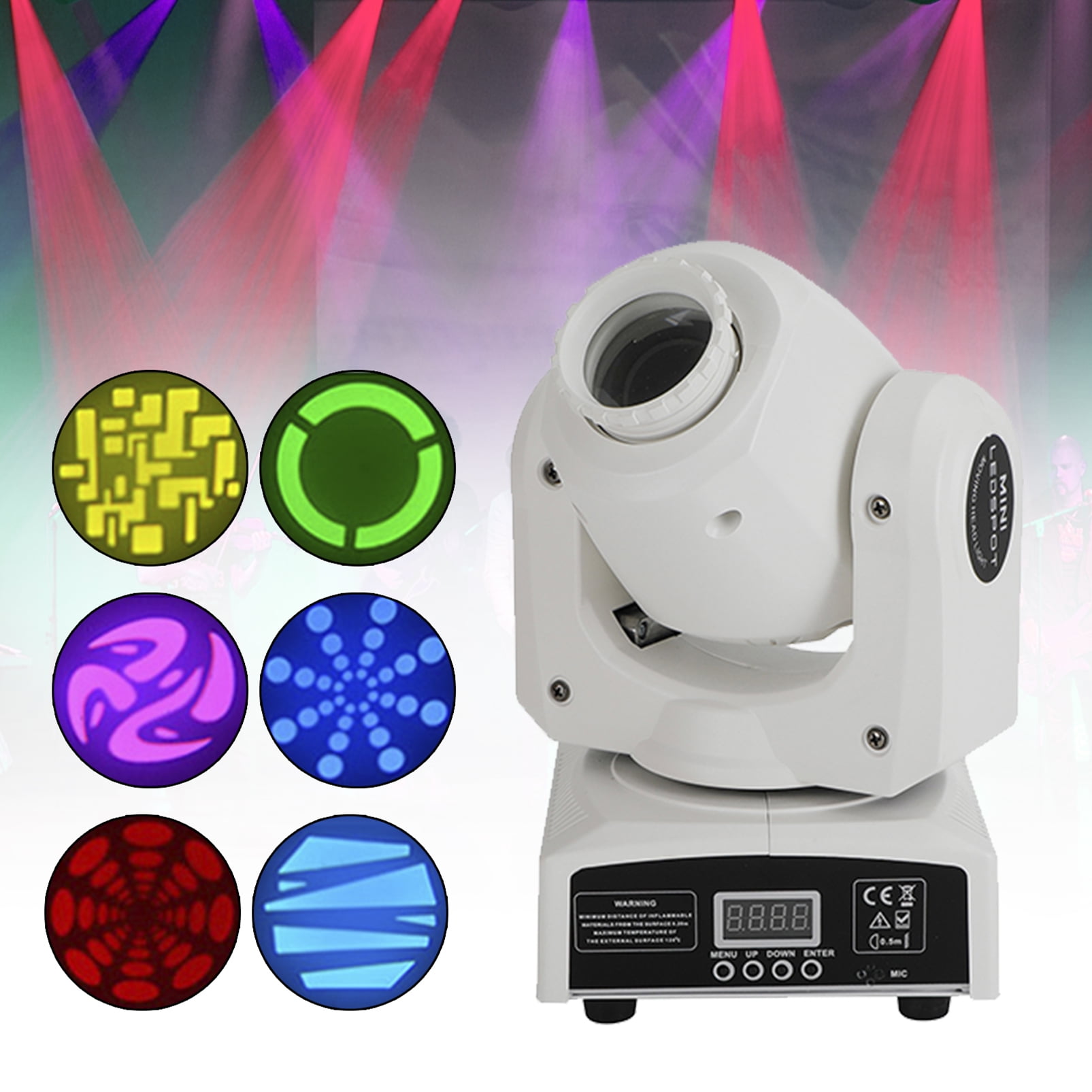 VIPQV 1Pc Moving Head 120W 8Gobo Stage Lighting RGBW LED DJ DMX Beam ...