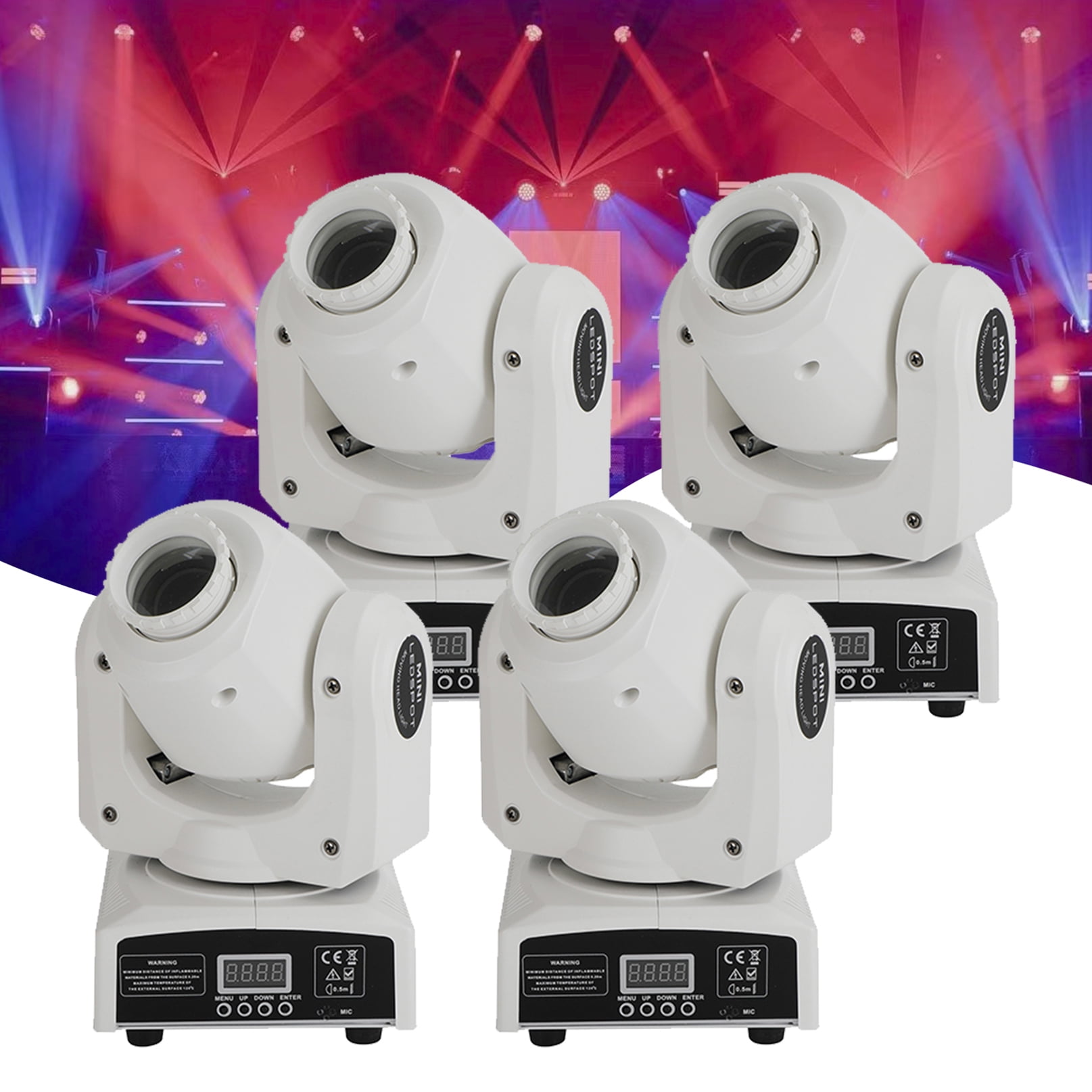 VIPQV 4Pcs 120W Stage Spotlights: RGBW LED DMX Beam Bar, Moving Head ...
