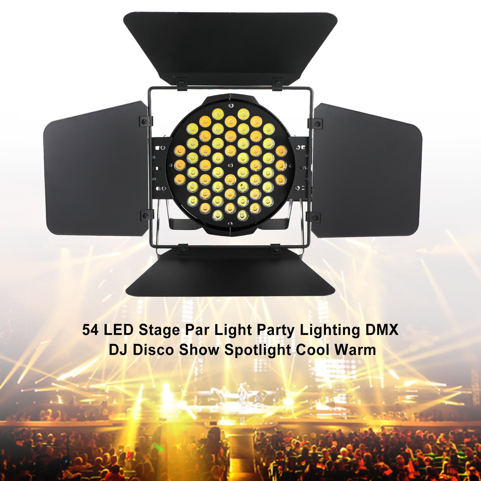 VIPQV 4Pcs 54 LED Stage Lights Par Light Party Lighting DMX Spotlight ...