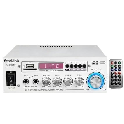 VIPQV Stereo Audio Amplifier, 800W Home 2 Channel Wireless Bluetooth 6. ...