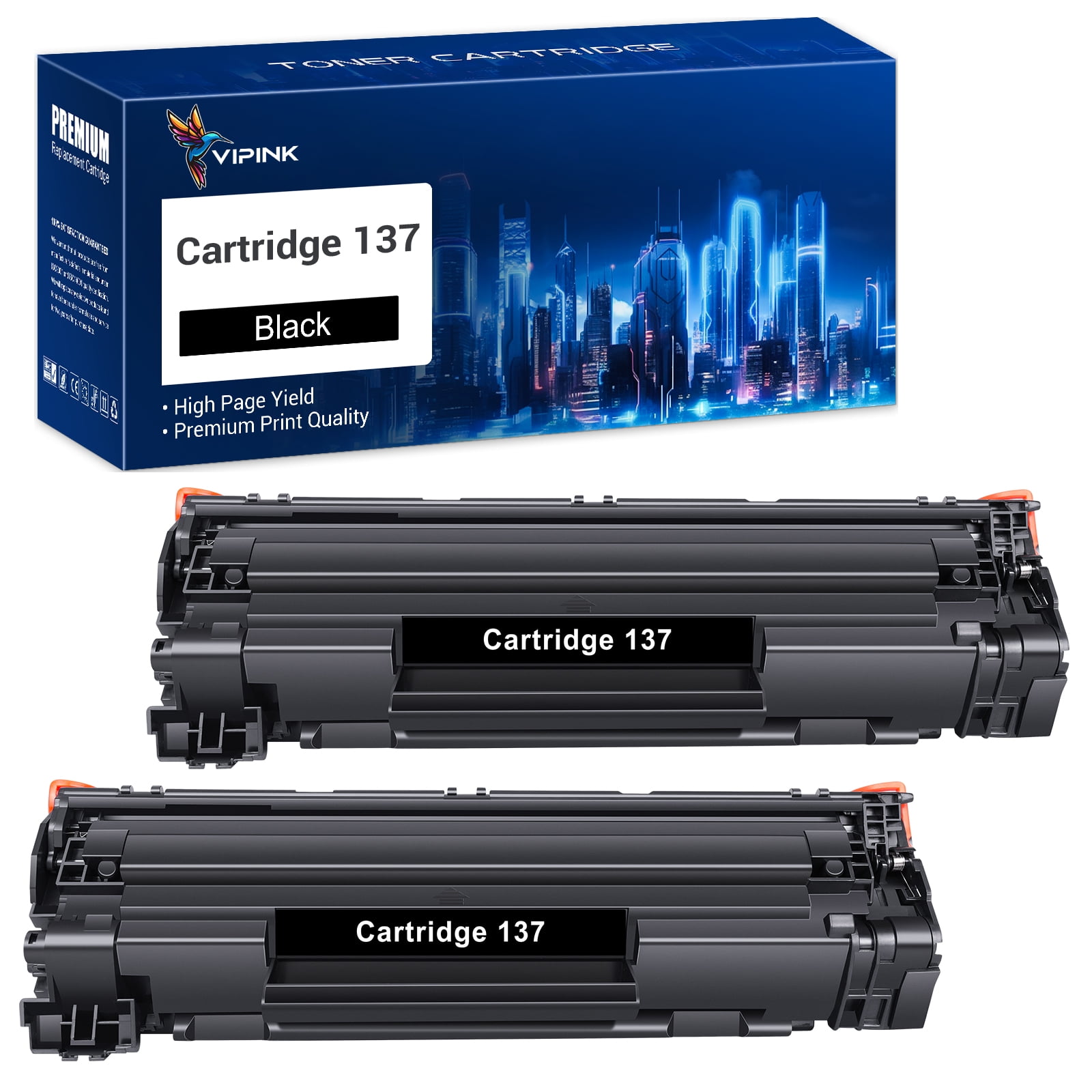 Toner Bank Compatible Canon 137 Cartridge, CRG137, 2-Pack, Black Toner ...