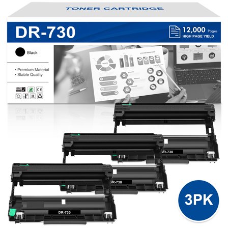 Brother DR730 High Yield Black Drum Unit, Compatible with MFC-L2750DW ...