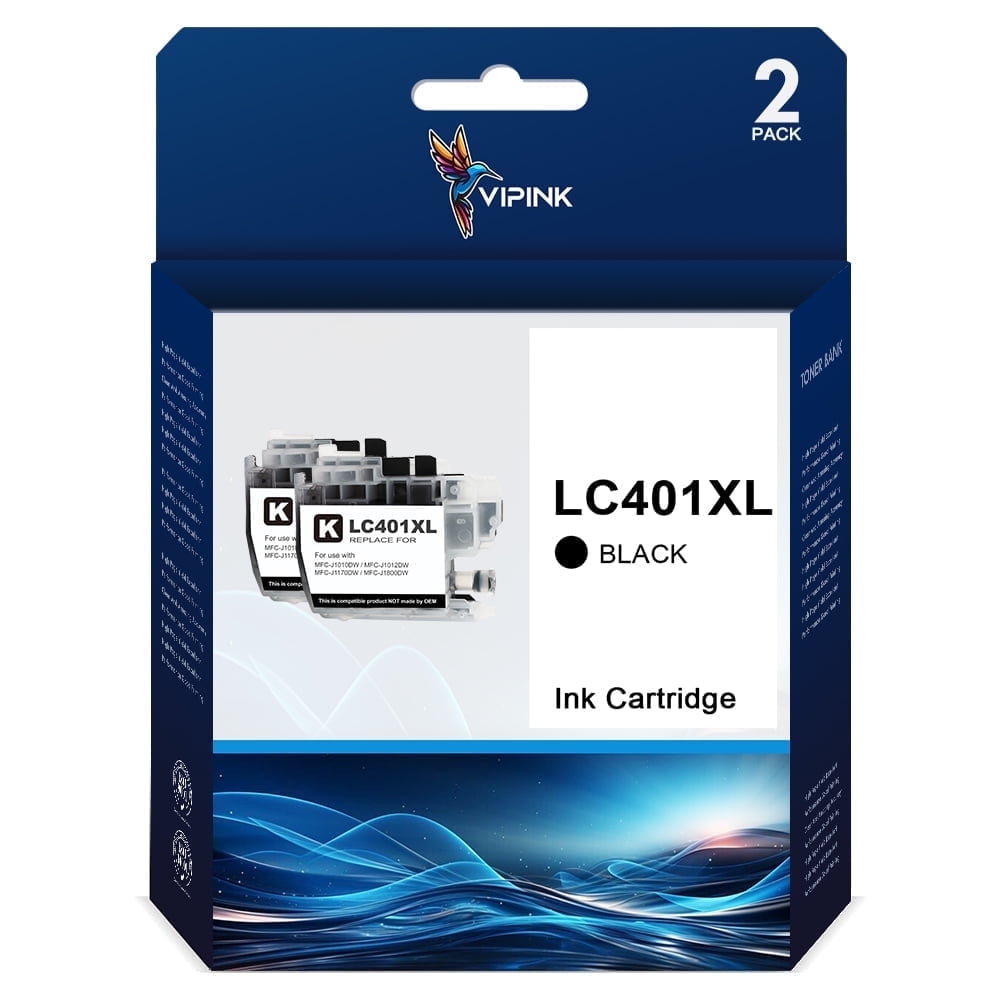 VIPink LC401XL Black Ink Cartridge High Yield for Brother LC401XL ...