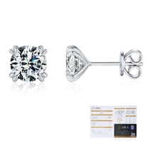 VIRELLA 0.5ct Moissanite Screw-Back Stud Earrings, 4-Prong, D Color ...