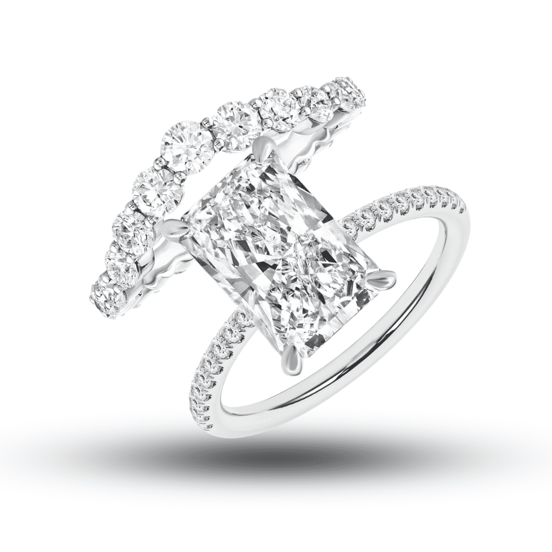 VIRELLA 4 Carat Radiant Cut Moissanite Engagement Ring and Truly ...