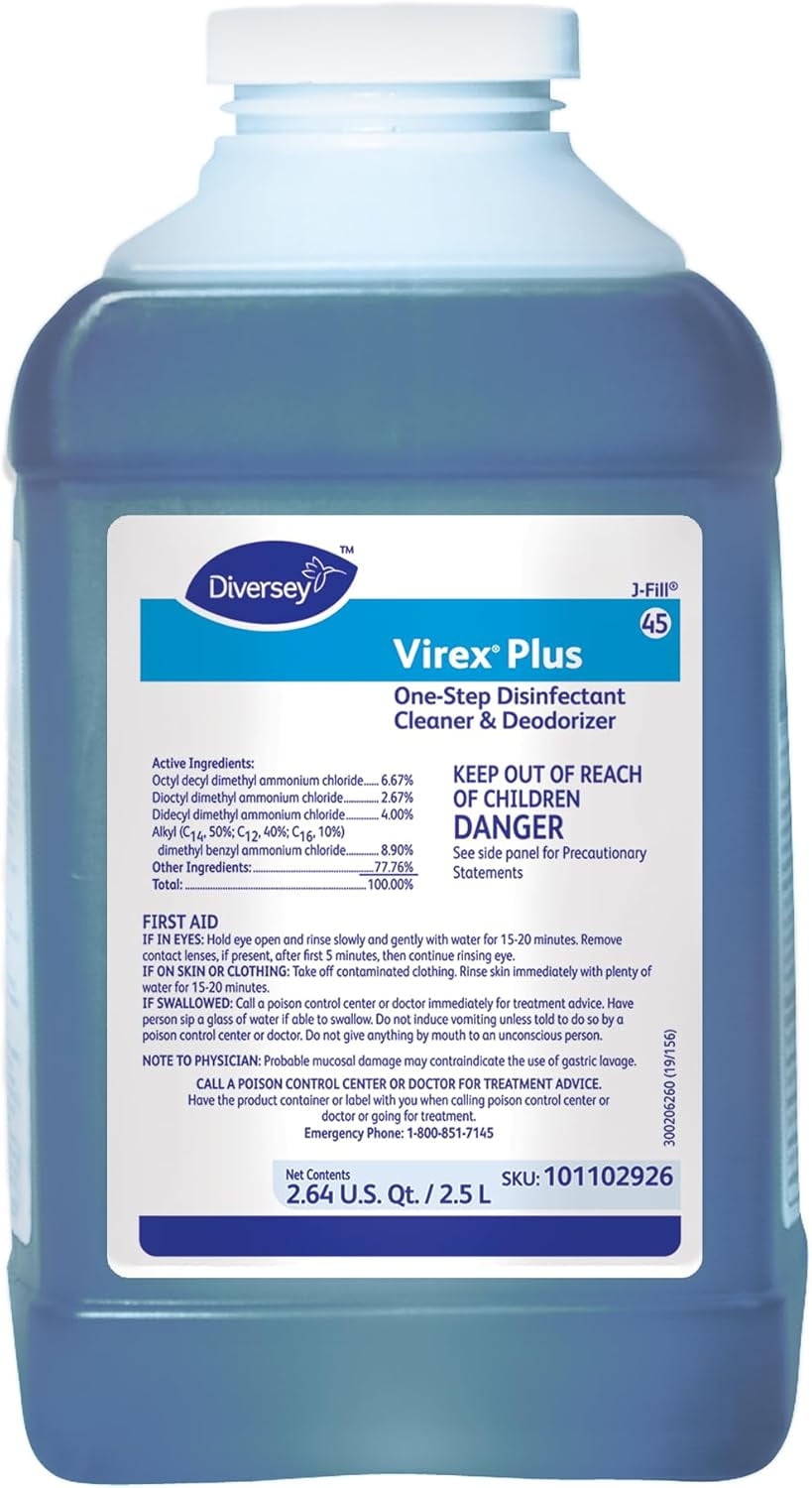 VIREX Plus 101102926 One Step Disinfectant Cleaner & Deodorizer, Super ...