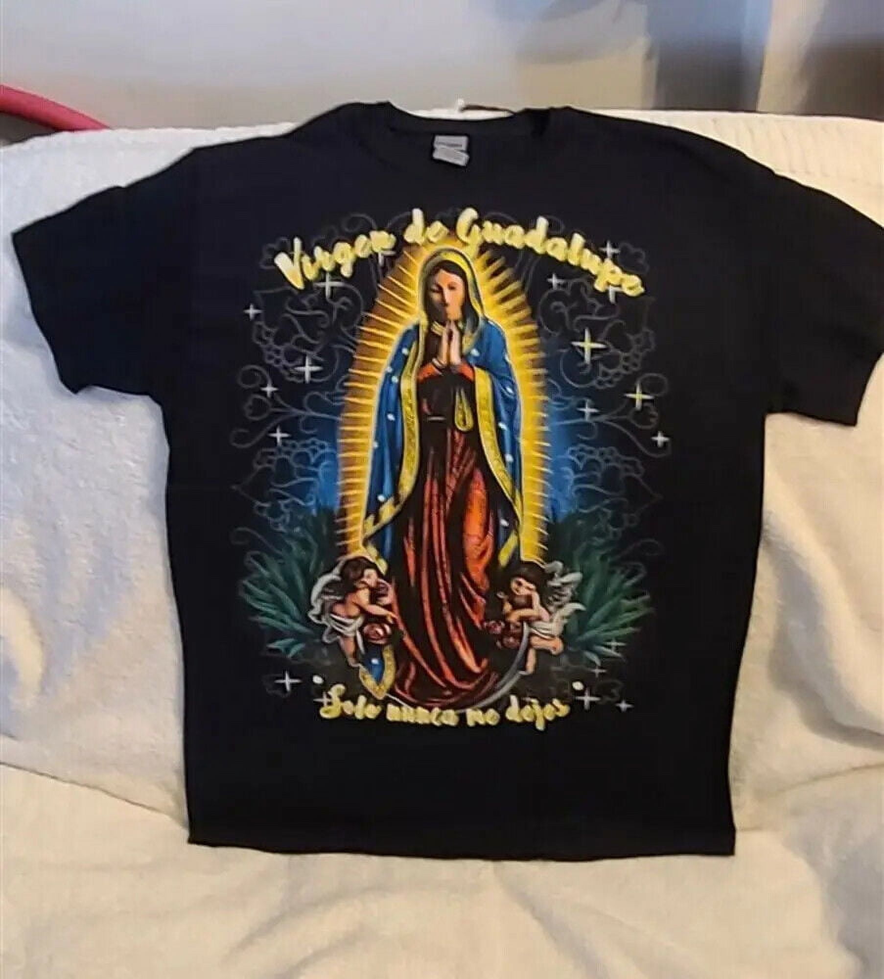 VIRGEN DE GUADALUPE PRAY STAR STARS CHERUB RELIGION VIRGIN MARY T-SHIRT ...