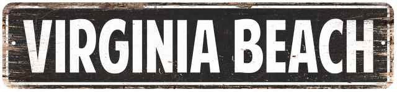 VIRGINIA BEACH Gift Cities Metal Signs Home Decor Gift 4x18 ...
