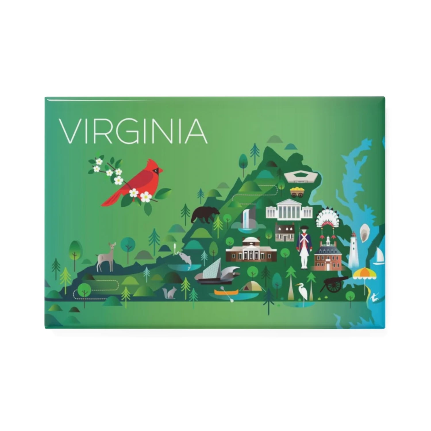 VIRGINIA REFRIGERATOR MAGNET - Walmart.com