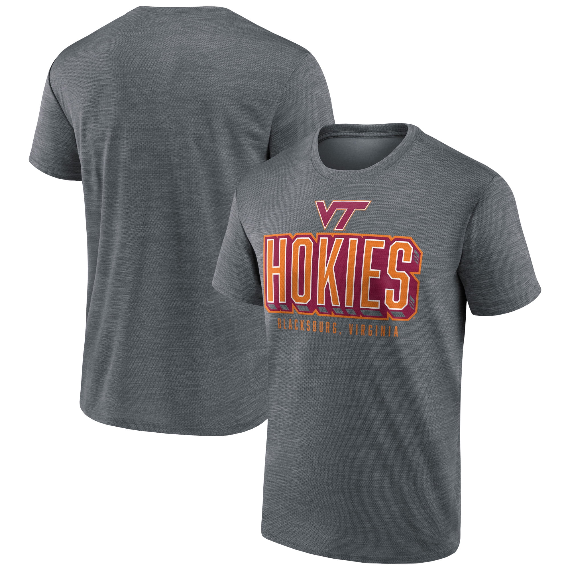 Men's Fanatics Heather Gray Virginia Tech Hokies Mascot Depth T-Shirt ...