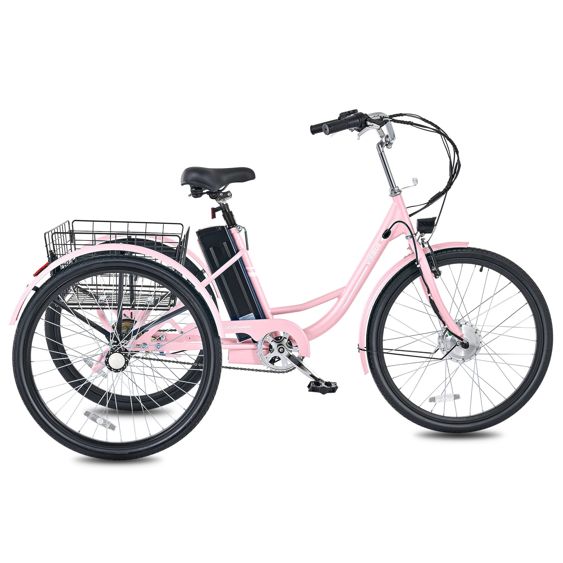 VIRIBUS 24" Electric Tricycle 250W 3 Wheel Bike with 36V 13Ah Battery ...