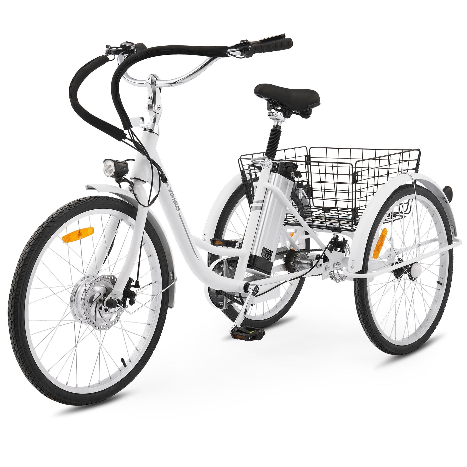 Viribus Heavy Duty 26 Inch Adult Electric Trike, 350W Dual Chain ...