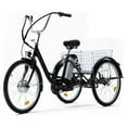 VIRIBUS 26 Inch Electric Trike Bike for Adults, 3 Wheel E-Bike with Basket, 36V for Men and ...