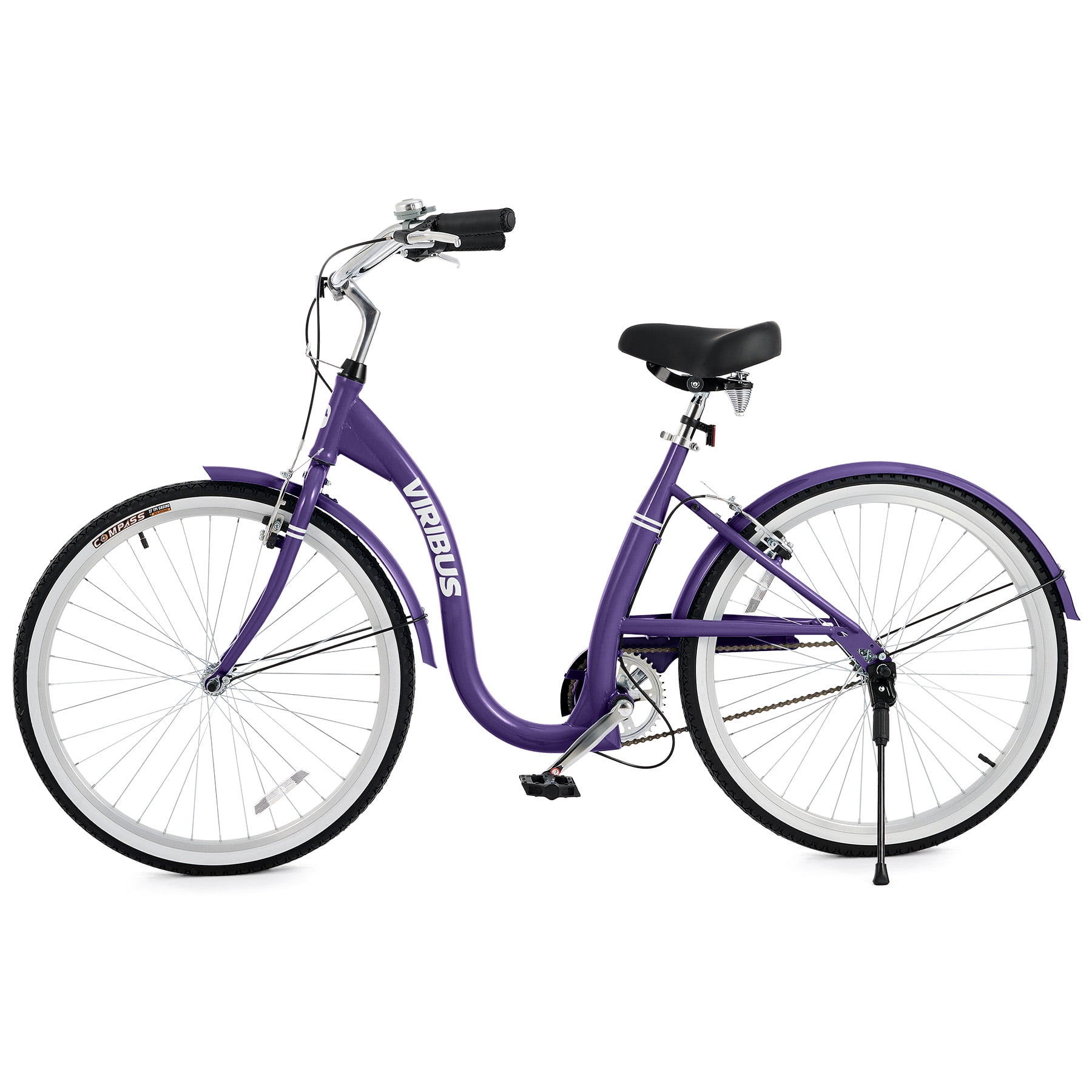 VIRIBUS 26" Women's Beach Cruiser Bike Adjustable Saddle & Handlebar ...