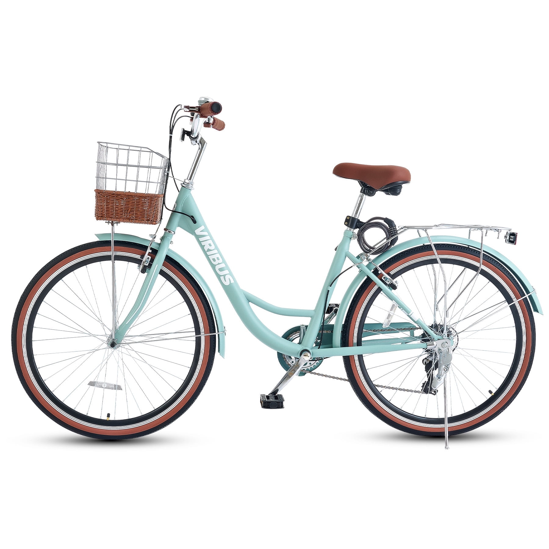 Viribus 26" Women's Cruiser Bike for Adults, 7-Speed Beach & City ...