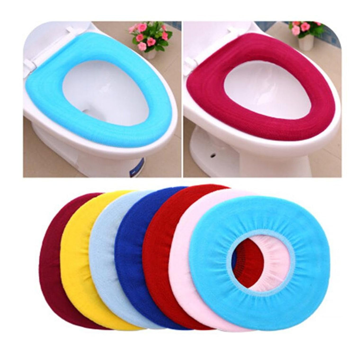 VIRTUUS Bathroom Soft Thicker Warmer Stretchable Washable Cloth Toilet ...