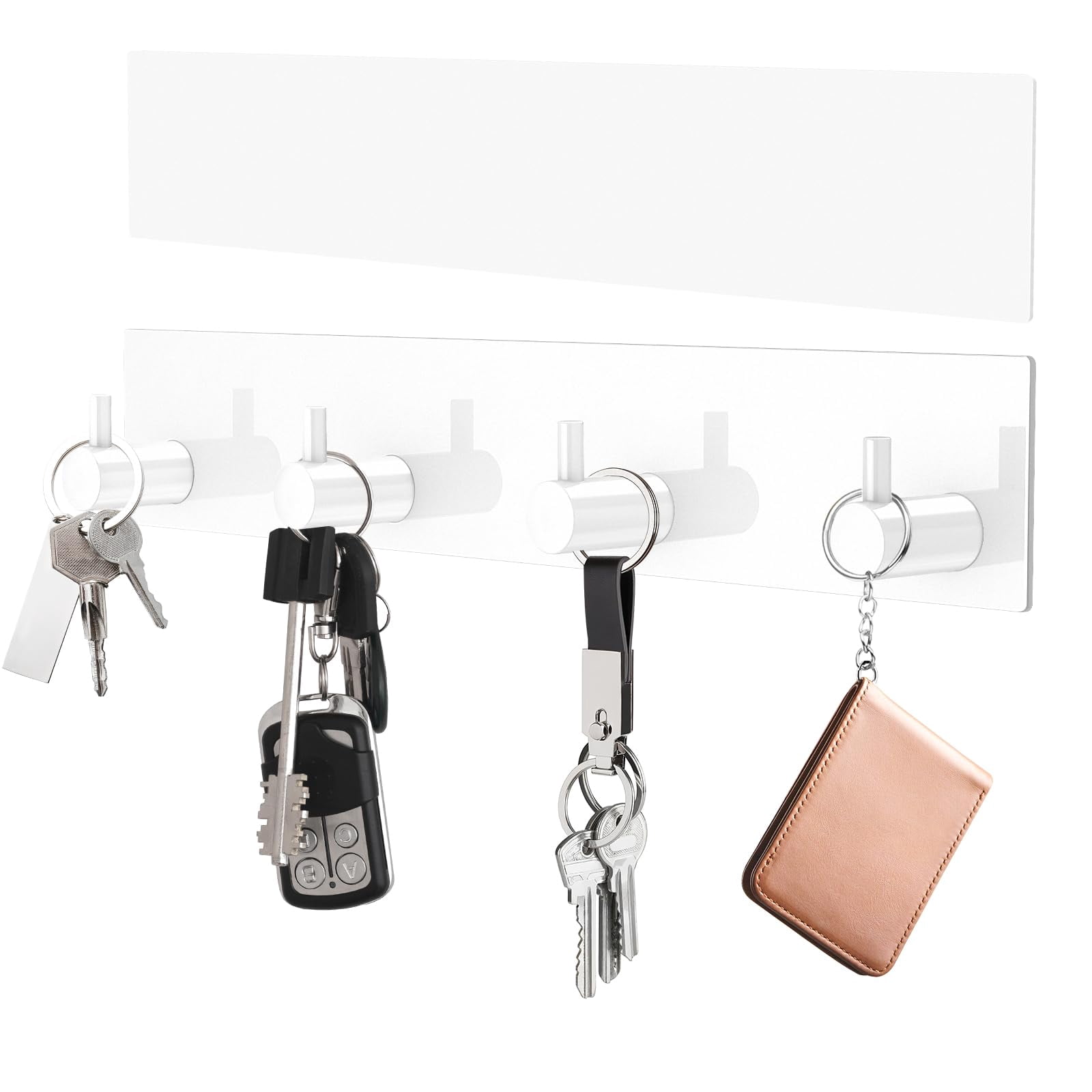VIS'V Key Holder Wall Mount, Large Metal Self Adhesive Key Hanger with ...