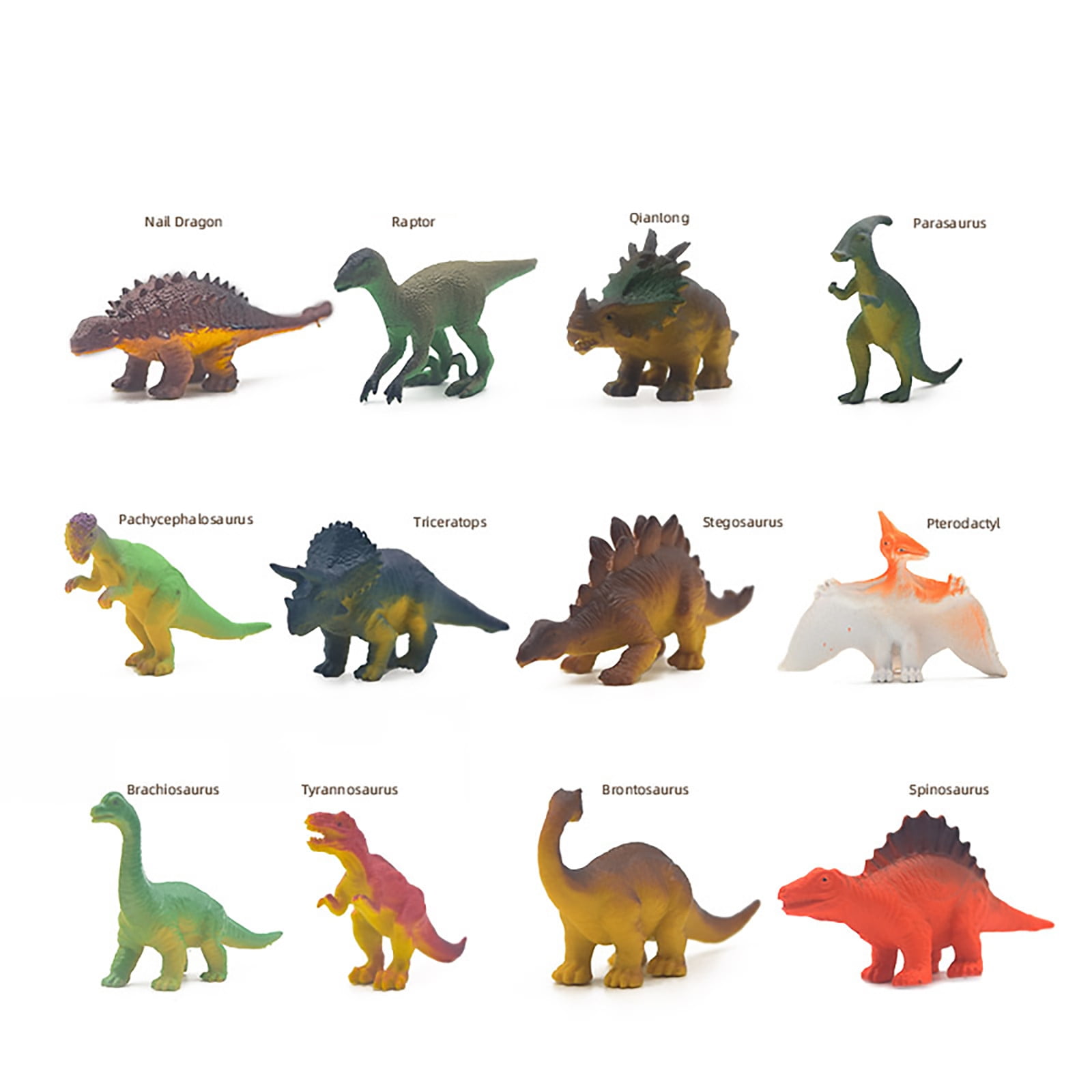 VISALY 12Pcs Dinosaur Skeletons Assorted Dinosaur Skeleton Toy Figures ...