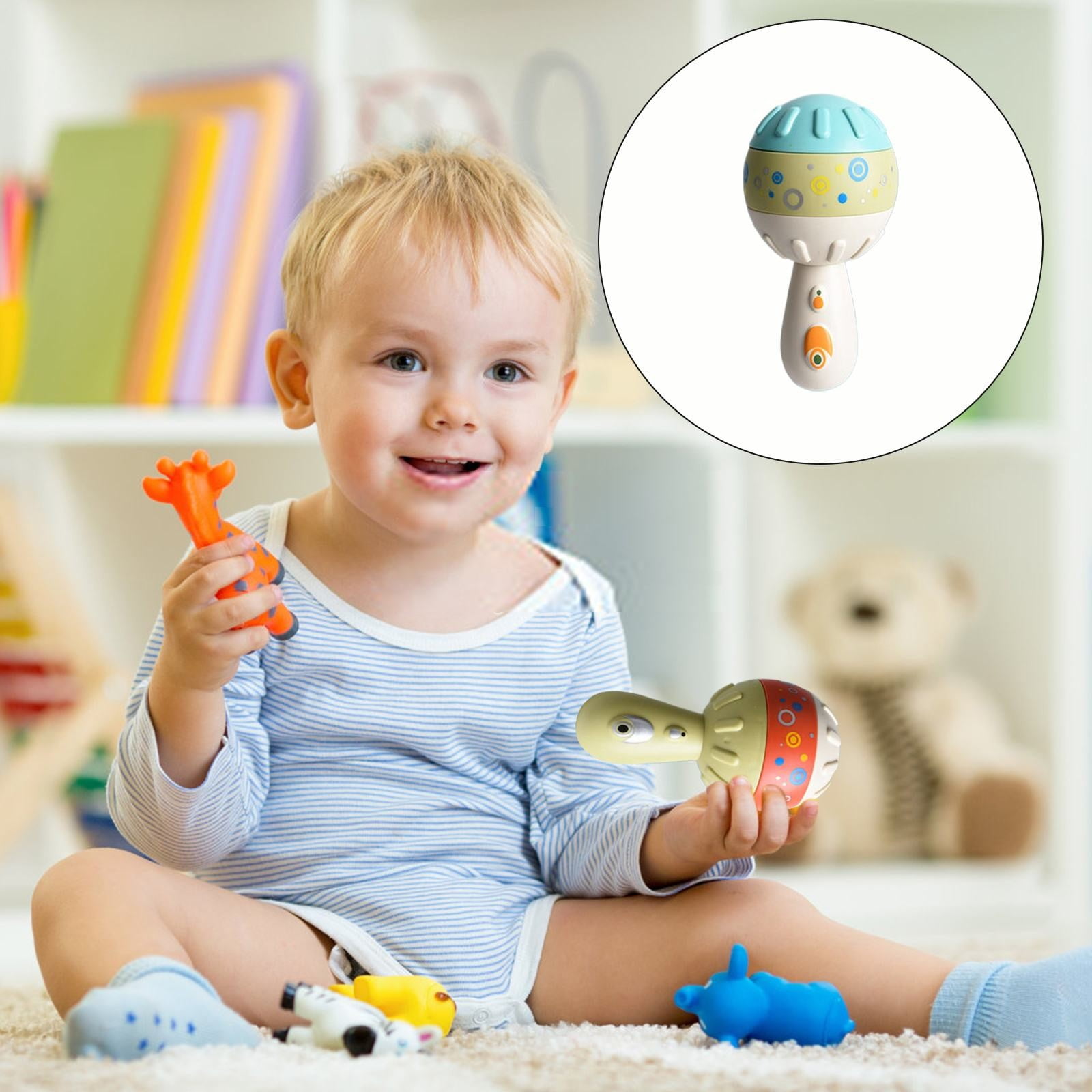 VISALY 2-in-1 Early Education Music Toy: Teether Rattle That Doubles as ...