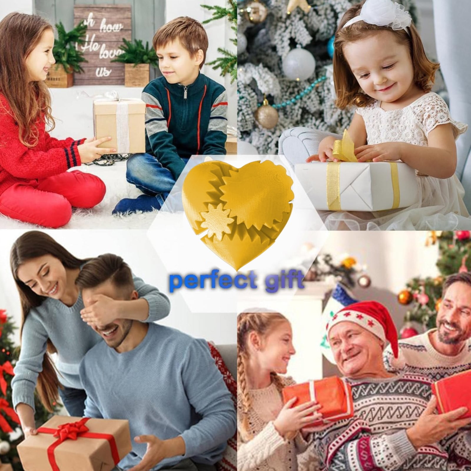 VISALY 3D Printed Heart with Gears Personalized Valentine's Day Gift ...