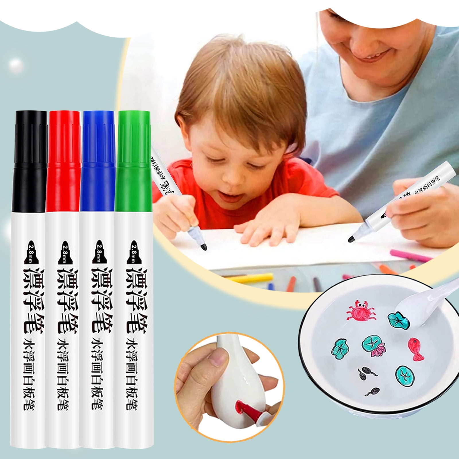 VISALY 3ML Magics Water Painting Pen Erasable Floating Marker Color ...