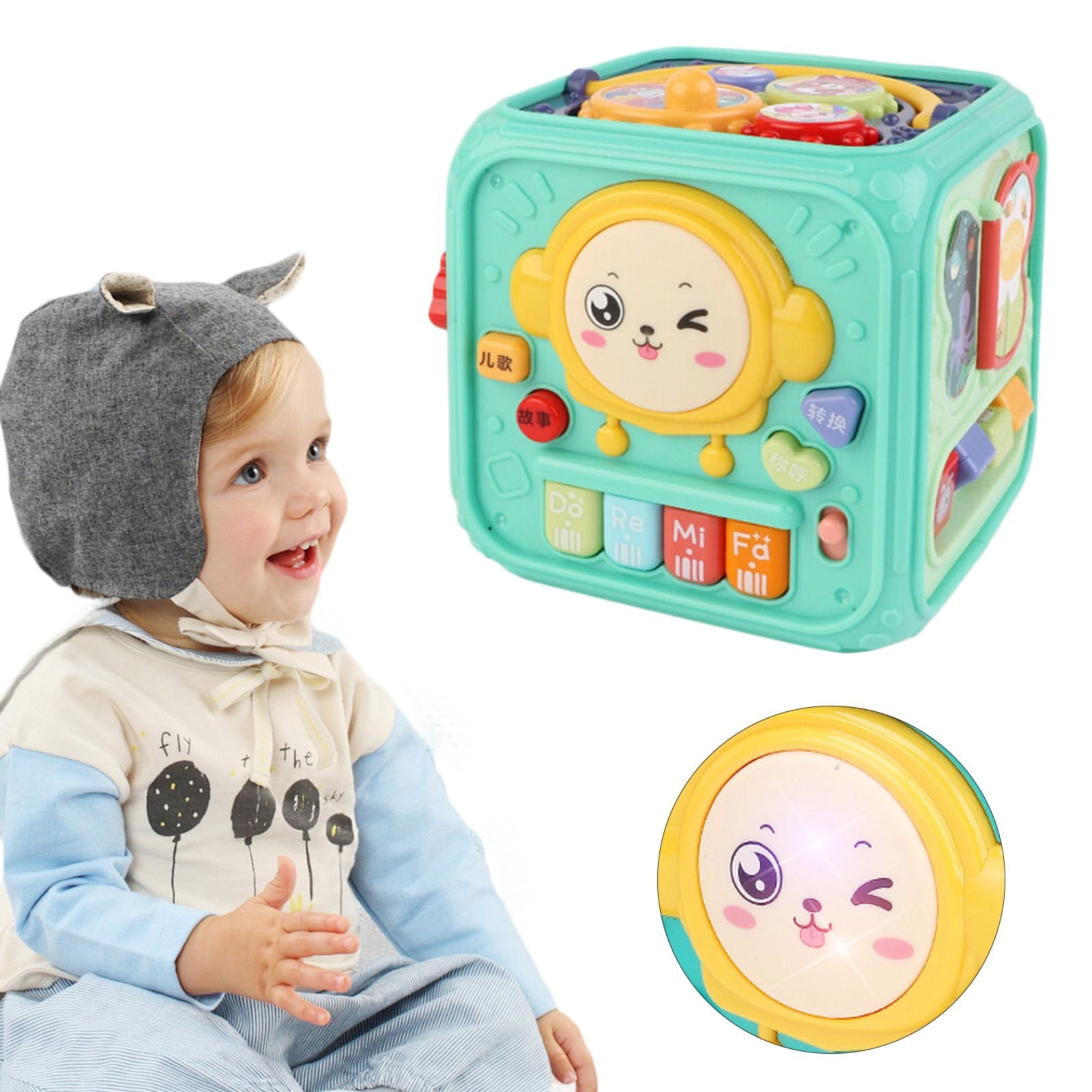 VISALY 6-in-1 Activity Cube for Babies & Toddlers | Engaging Toys for ...