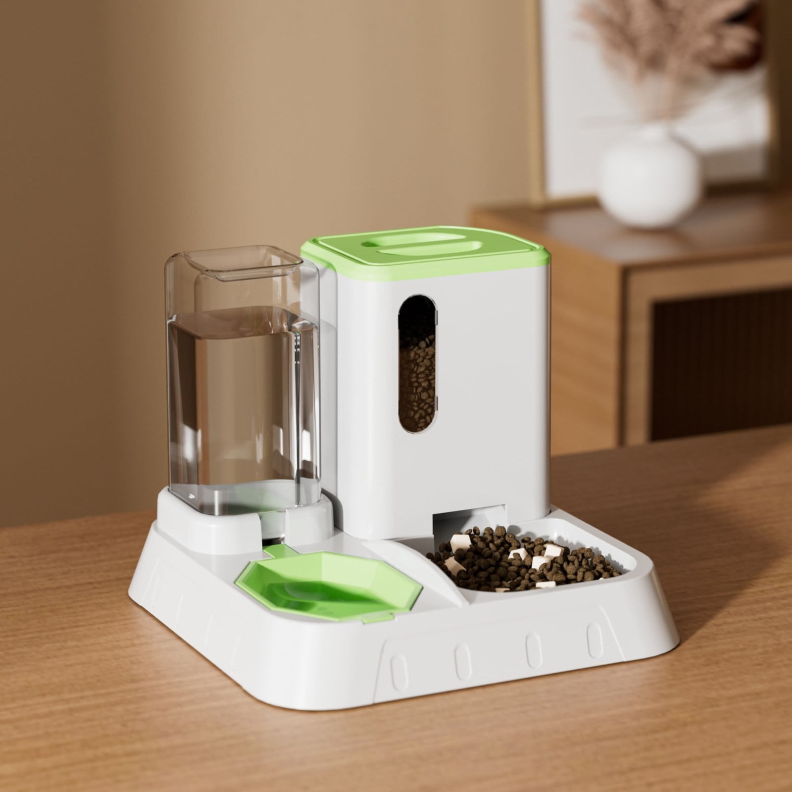 Cat Feeder Automatic Yummy Sam Automatic Pet Feeder & Water Dispenser ...