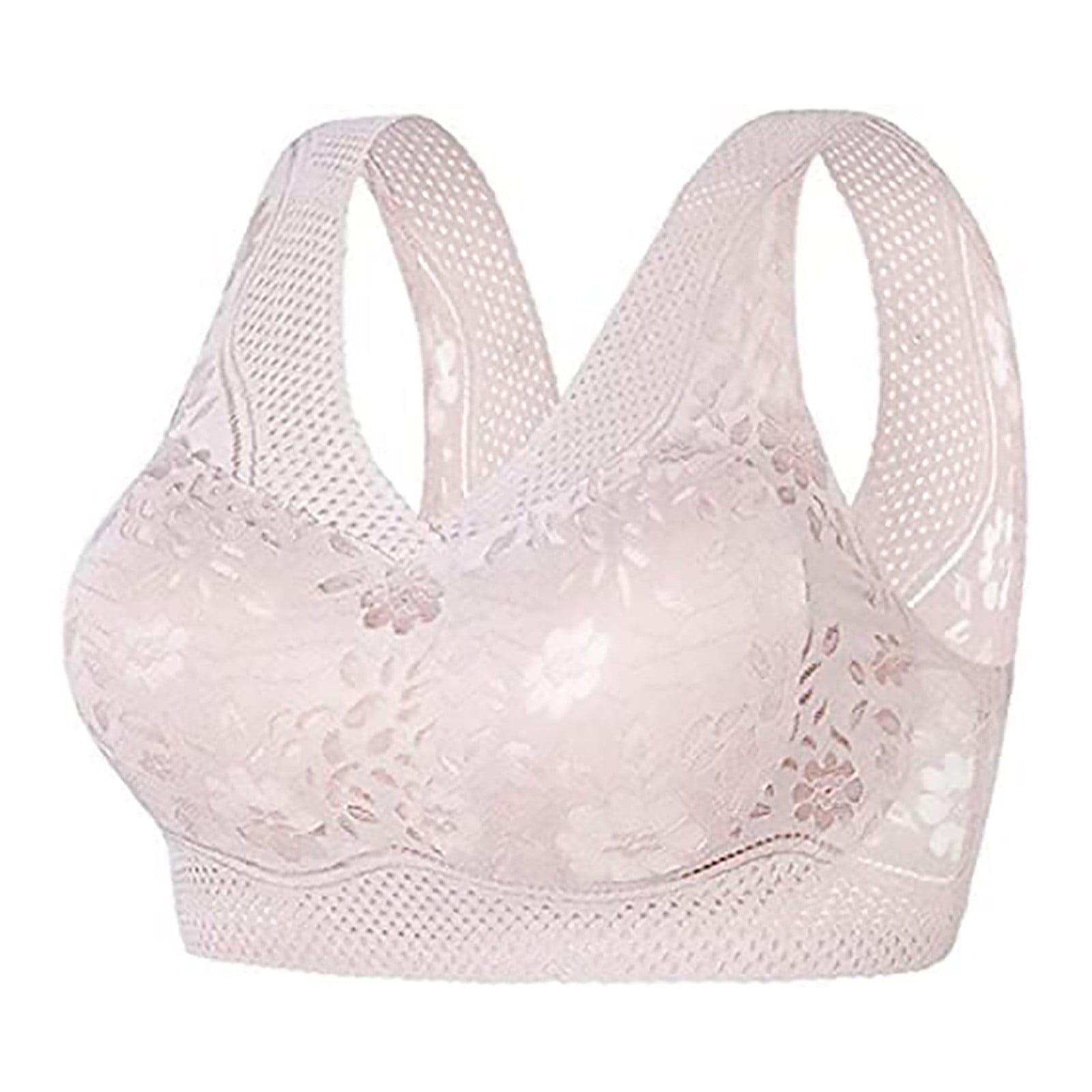 VISALY Backless Bra for Large Breasts, Plus Size Seamless Backless ...