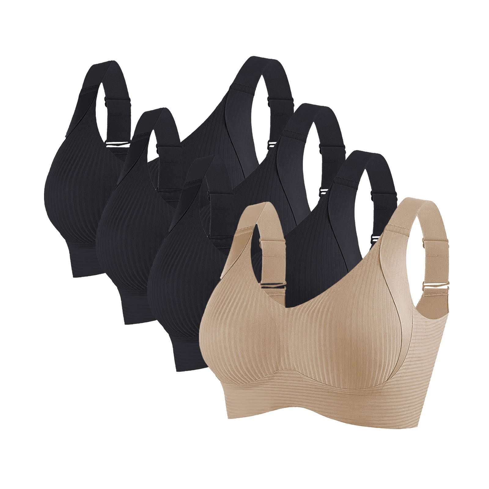 VISALY Bras for Women, Thin Laceless Ring Comfortable Breathability ...