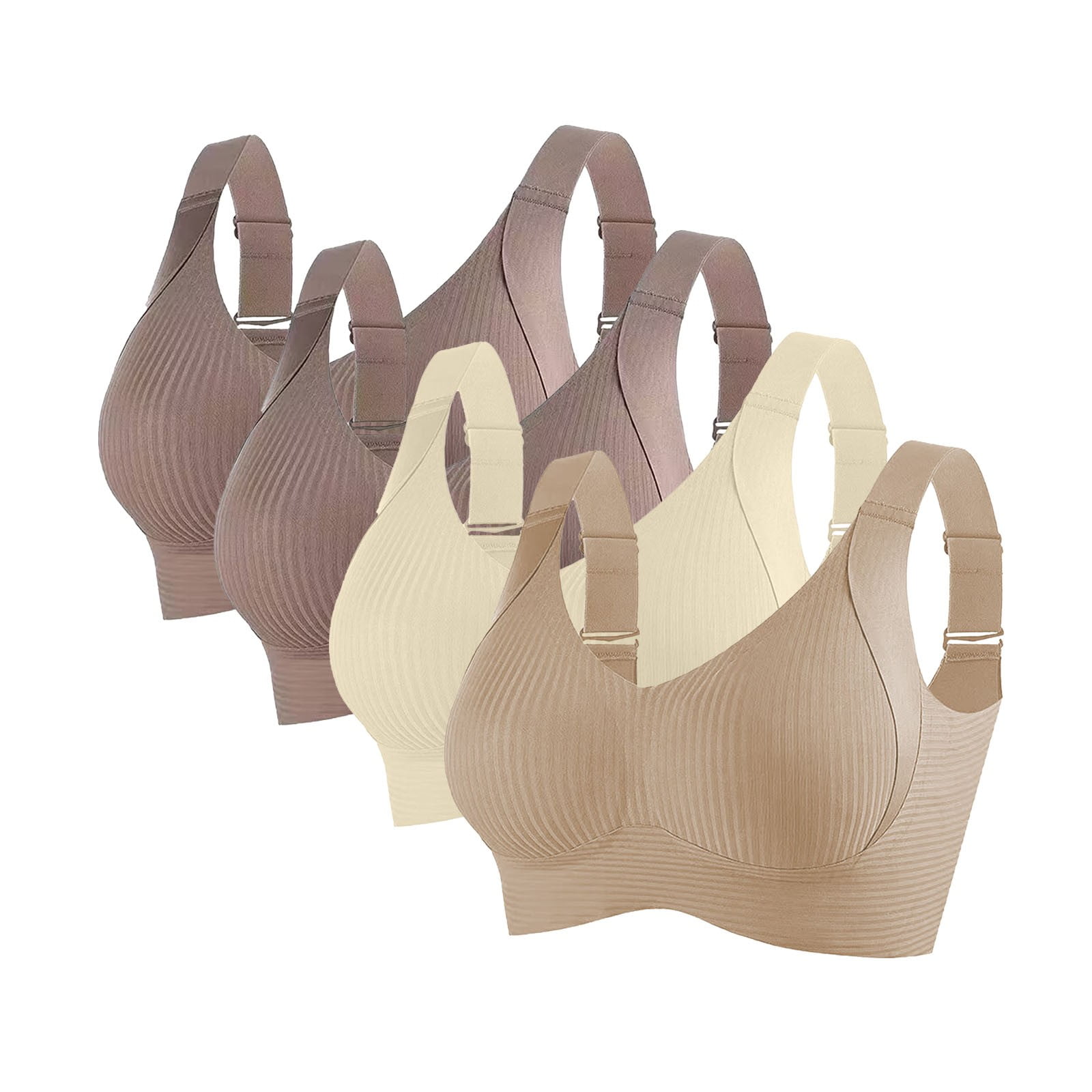 VISALY Bras for Women, Thin Laceless Ring Comfortable Breathability ...