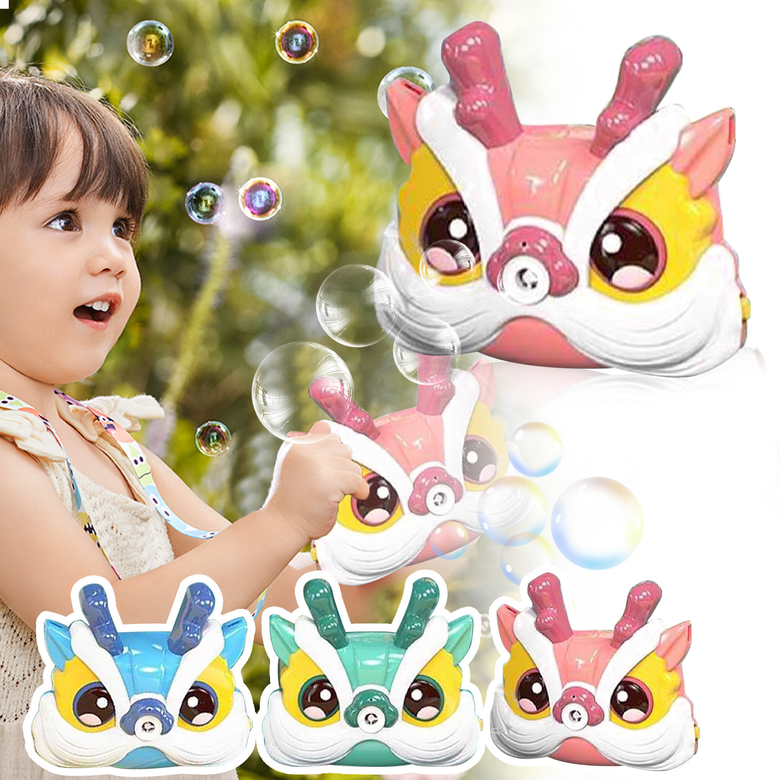 VISALY Bubble Machine Outdoor Kids, Portable Spill Proof Camera Bubble ...