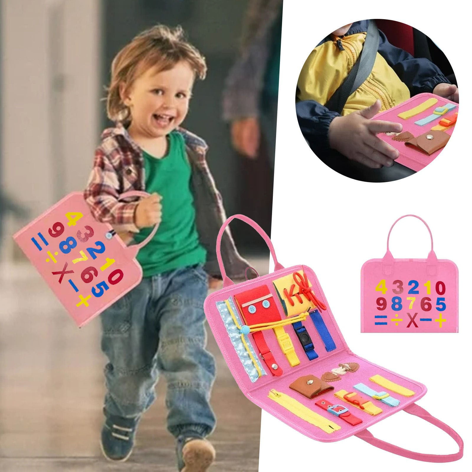 VISALY Busy Board Montessori Toys for 1 2 3 4 Years Old Toddlers ...