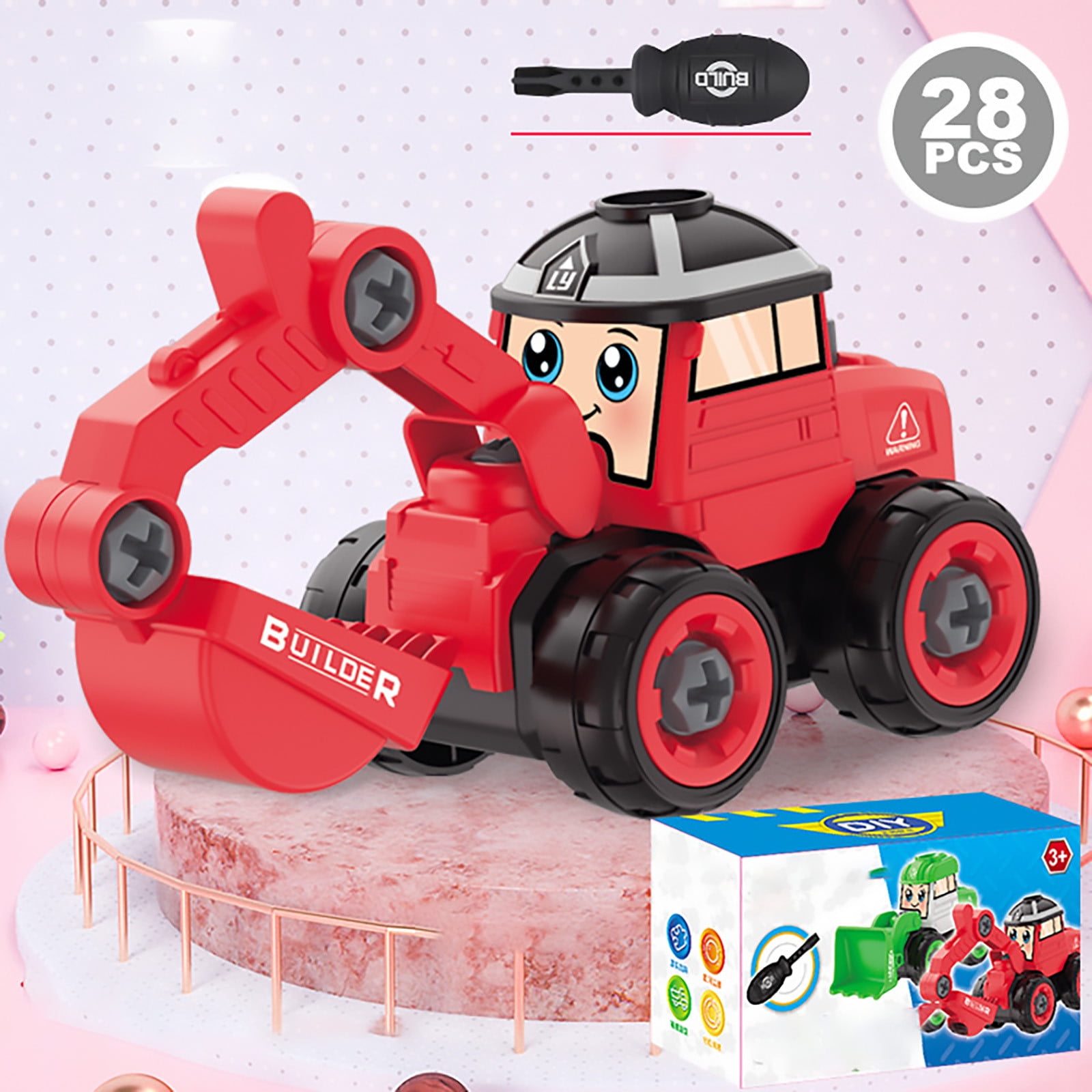 VISALY Children's Puzzle Disassembly and Assembly Toy Car Diy Manual ...