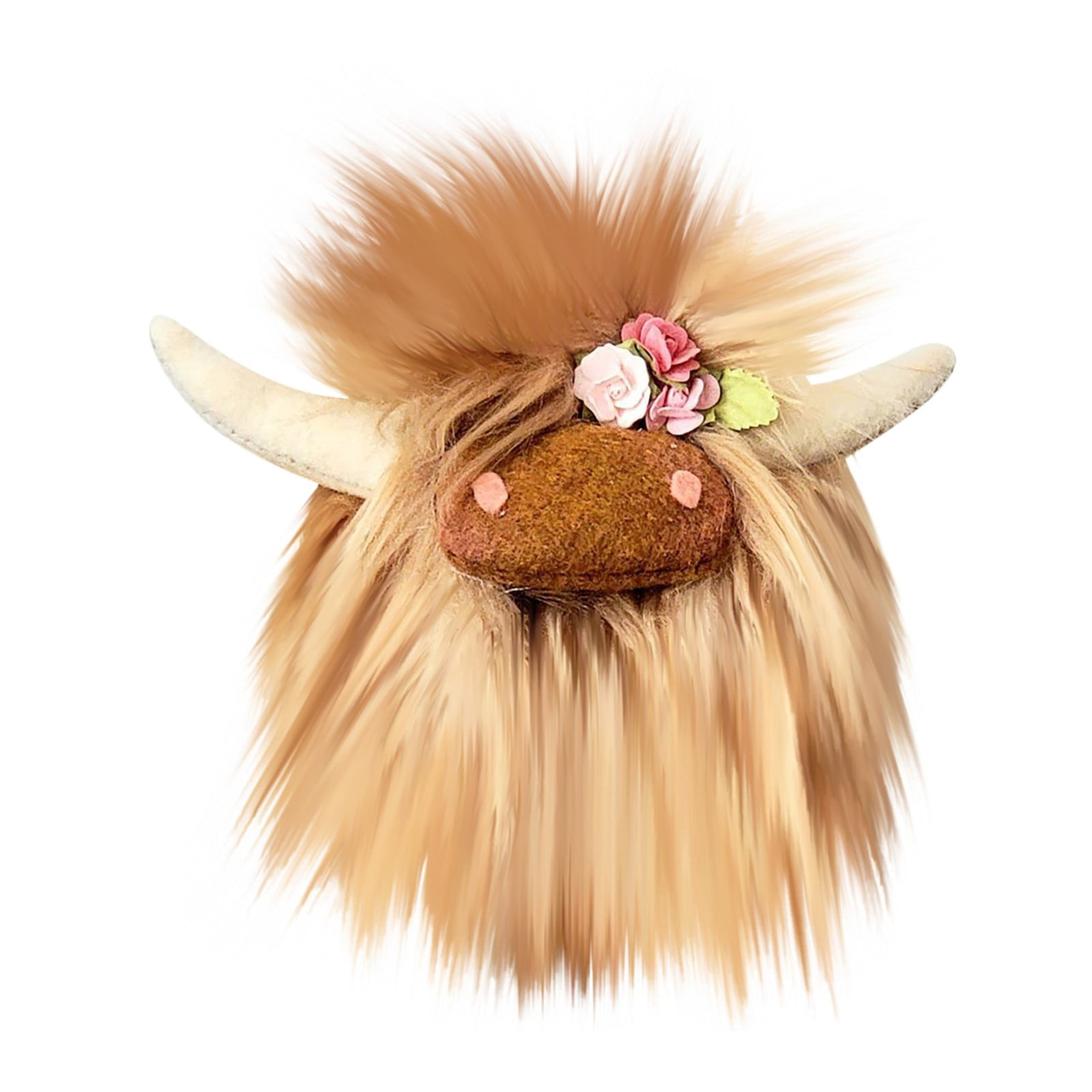 VISALY Cow Simulation Scottish Cow Animal Plush Action Figure Longhair ...
