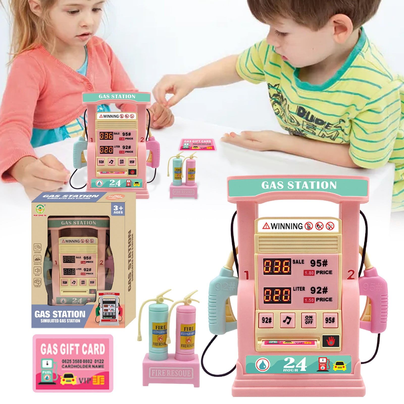 VISALY DIY Simulation Car Station Toy Set for Kids - Mini Assembly ...