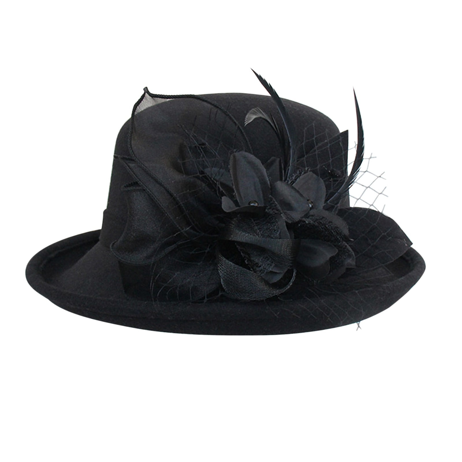 VISALY Derby Hats Mens Hats Caps | Black White Derby Hats for Womens ...