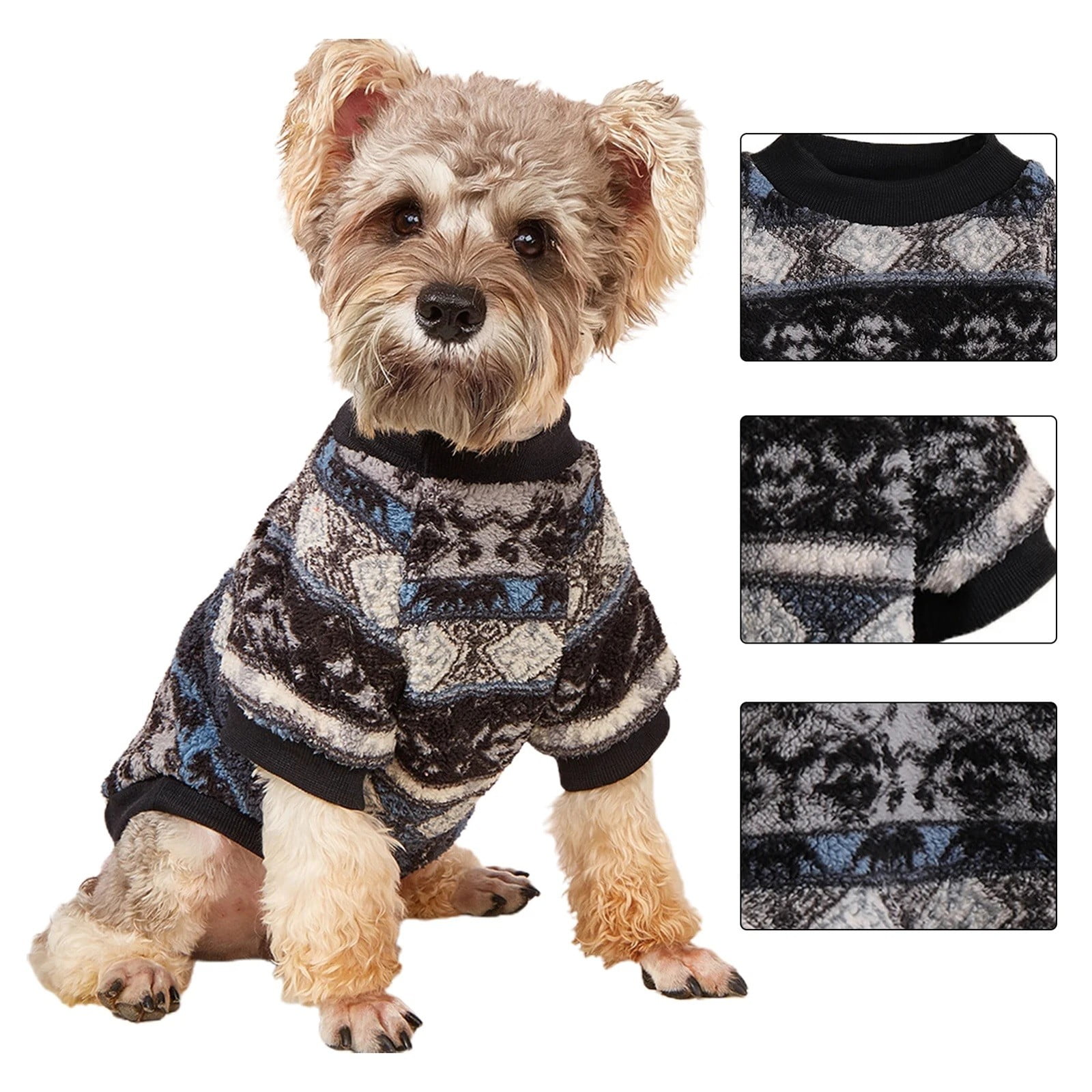 VISALY Doggie Sweaters for Small Dogs, Fleece Dog Sweater, Winter Cute ...