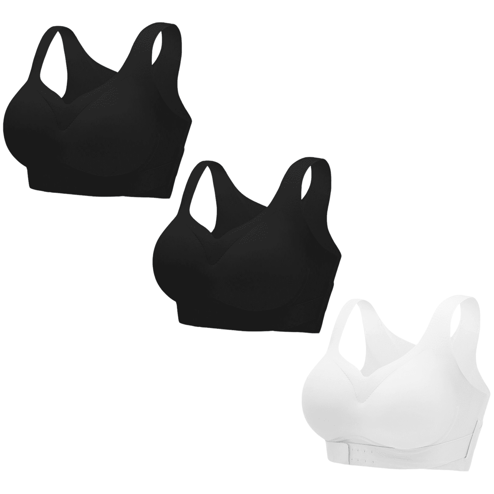 VISALY Front Closure Posture Corrector Support Bra for Women Seamless ...