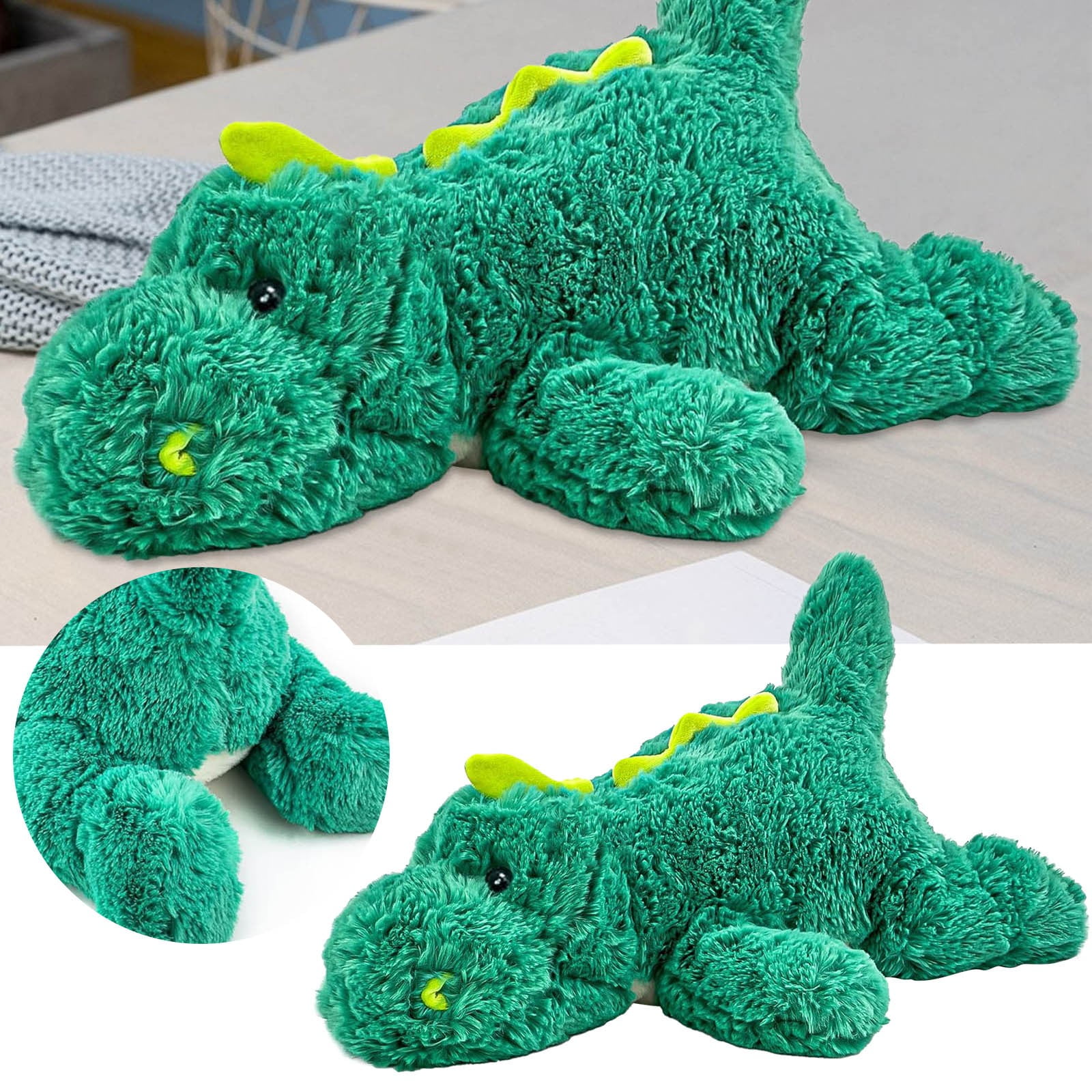 VISALY Green Dinosaur Weighted Stuffed Animals Sensory Comfort Plush ...