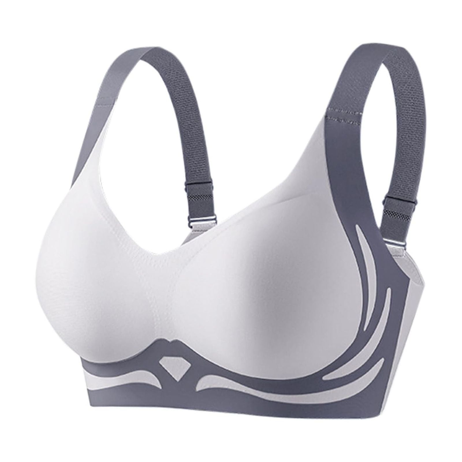 VISALY High Support Sports Bra for Large Breasts, Contrast Color ...