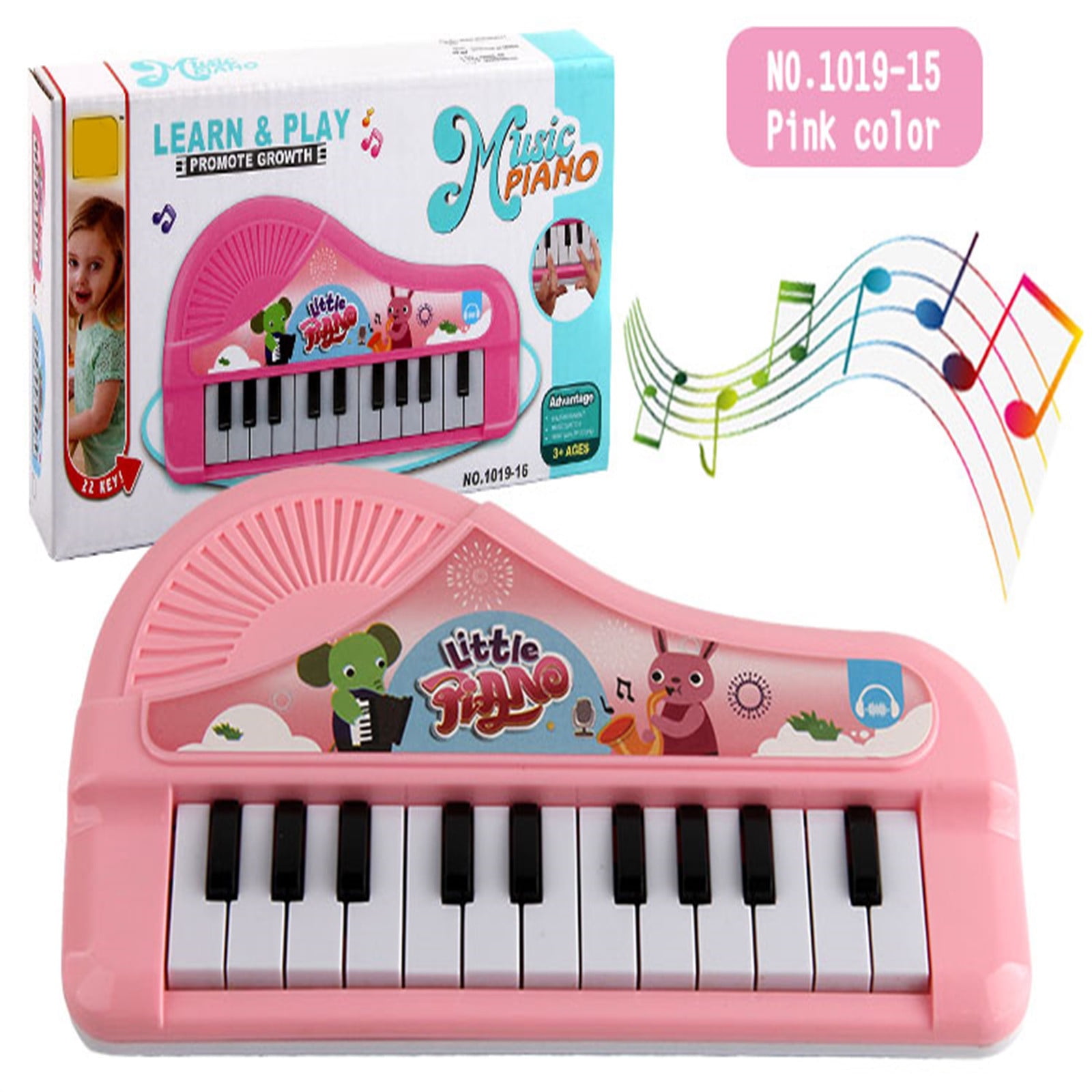 VISALY Kids Piano Electric Keyboard, Baby Mini Piano Toy with 22 Keys ...