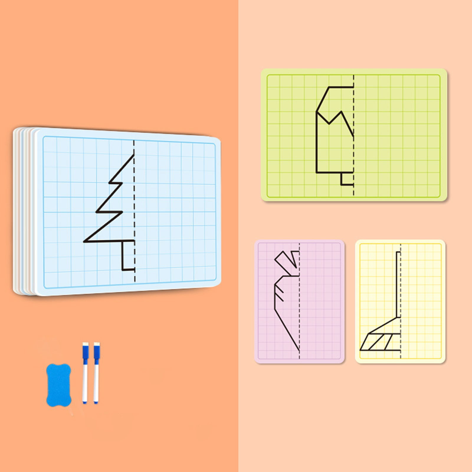 VISALY Lattice Symmetry Drawing Graph Lap Boards 9” X 12” for Student ...